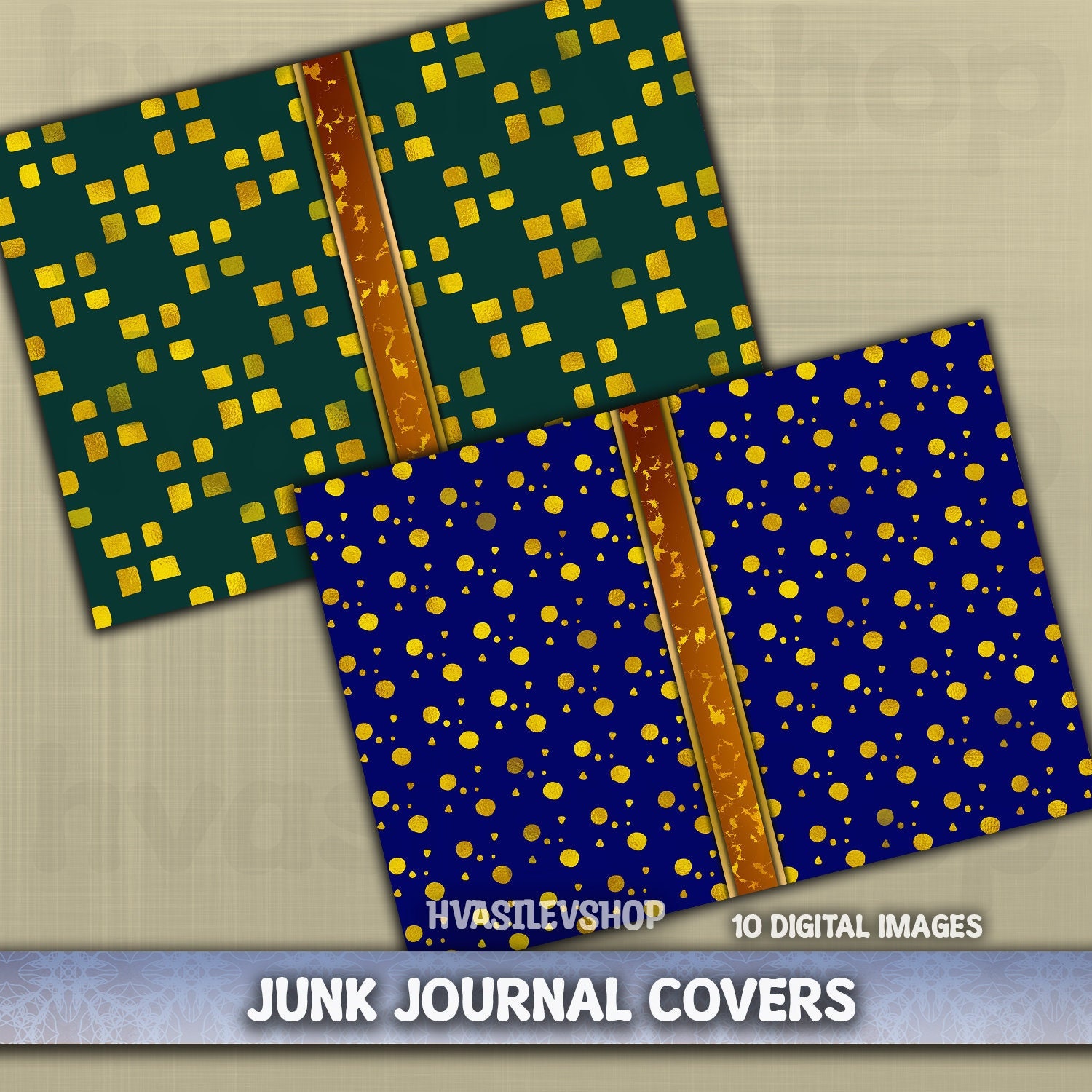 Gold Texture Junk Journal Covers, Junk Journal, Printable Journal ...
