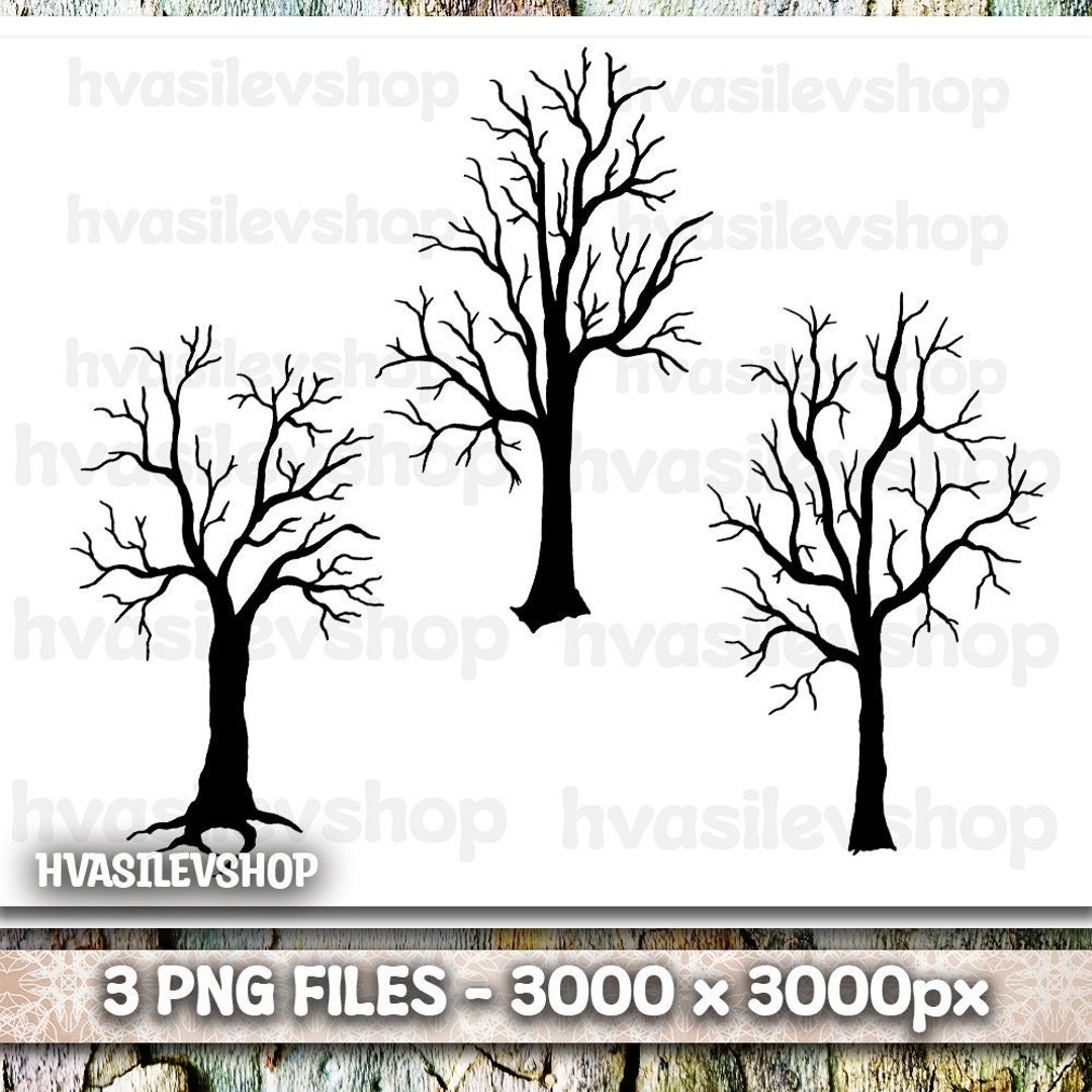 Dead Trees Png Dead Trees Clipart Hand Drawn Commercial - Etsy