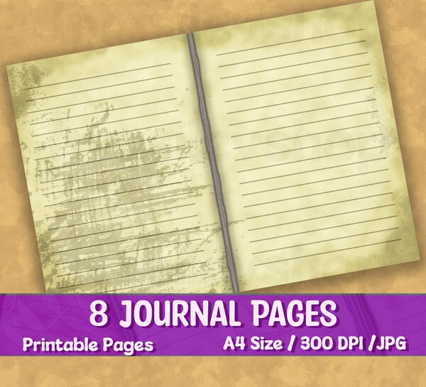 Lined Paper Printable, Printable Lined Paper, Lined Journal Pages ...