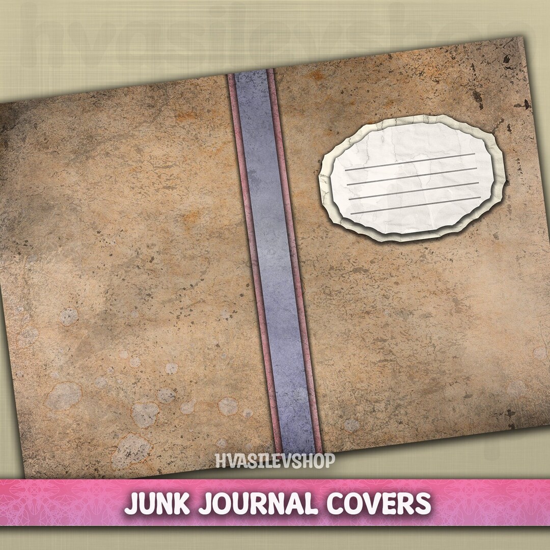 Junk Journal Cover, Digital Junk Journal Covers, Cover Journal ...