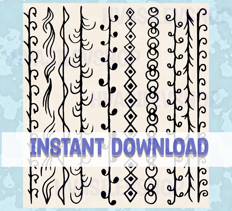 Border Clipart Hand Drawn Border Clipart Border PNG Cute - Etsy