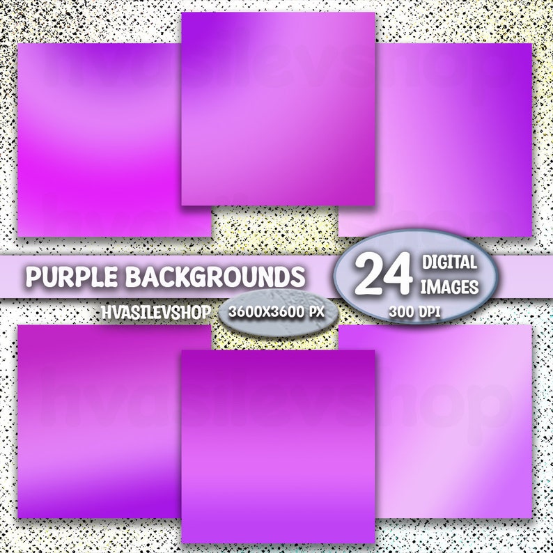 Purple Gradient Digital Paper, Purple Shades Backdrop, Printable Paper ...