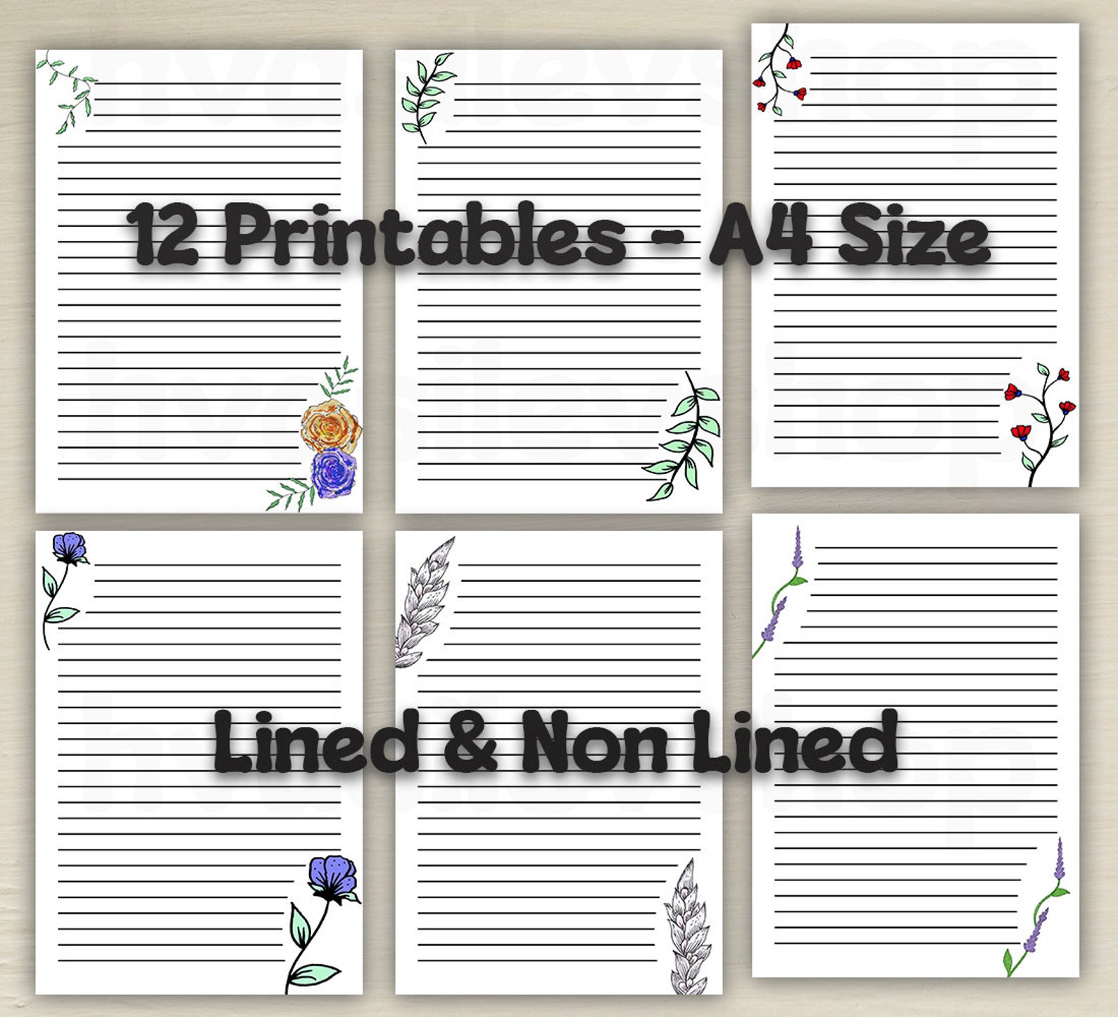 Printable Writing Paper, Flowers, Botanical, Letter Writing, Writing ...