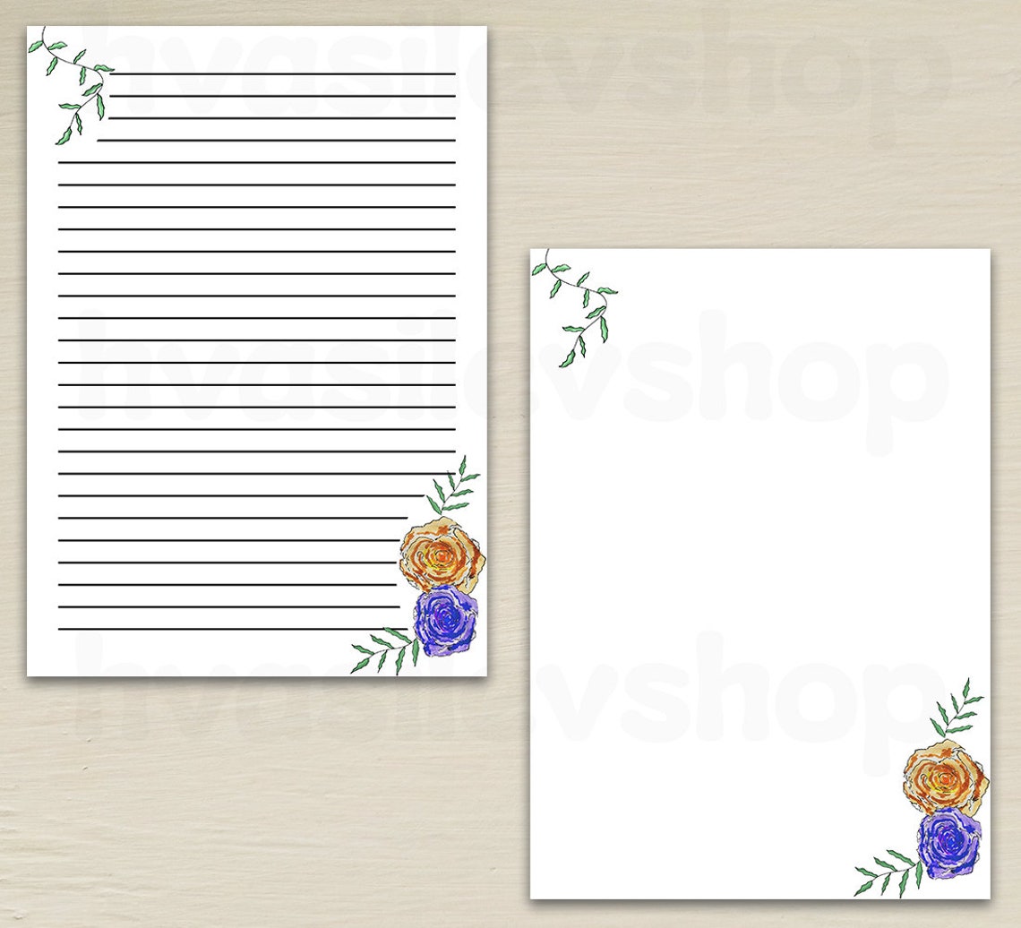 Printable Writing Paper, Flowers, Botanical, Letter Writing, Writing ...