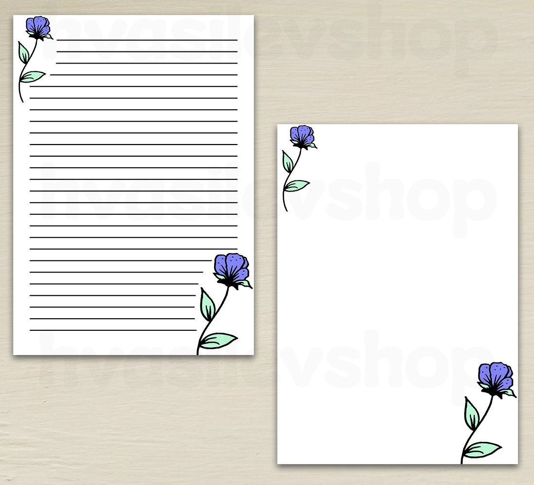 Printable Writing Paper, Flowers, Botanical, Letter Writing, Writing ...