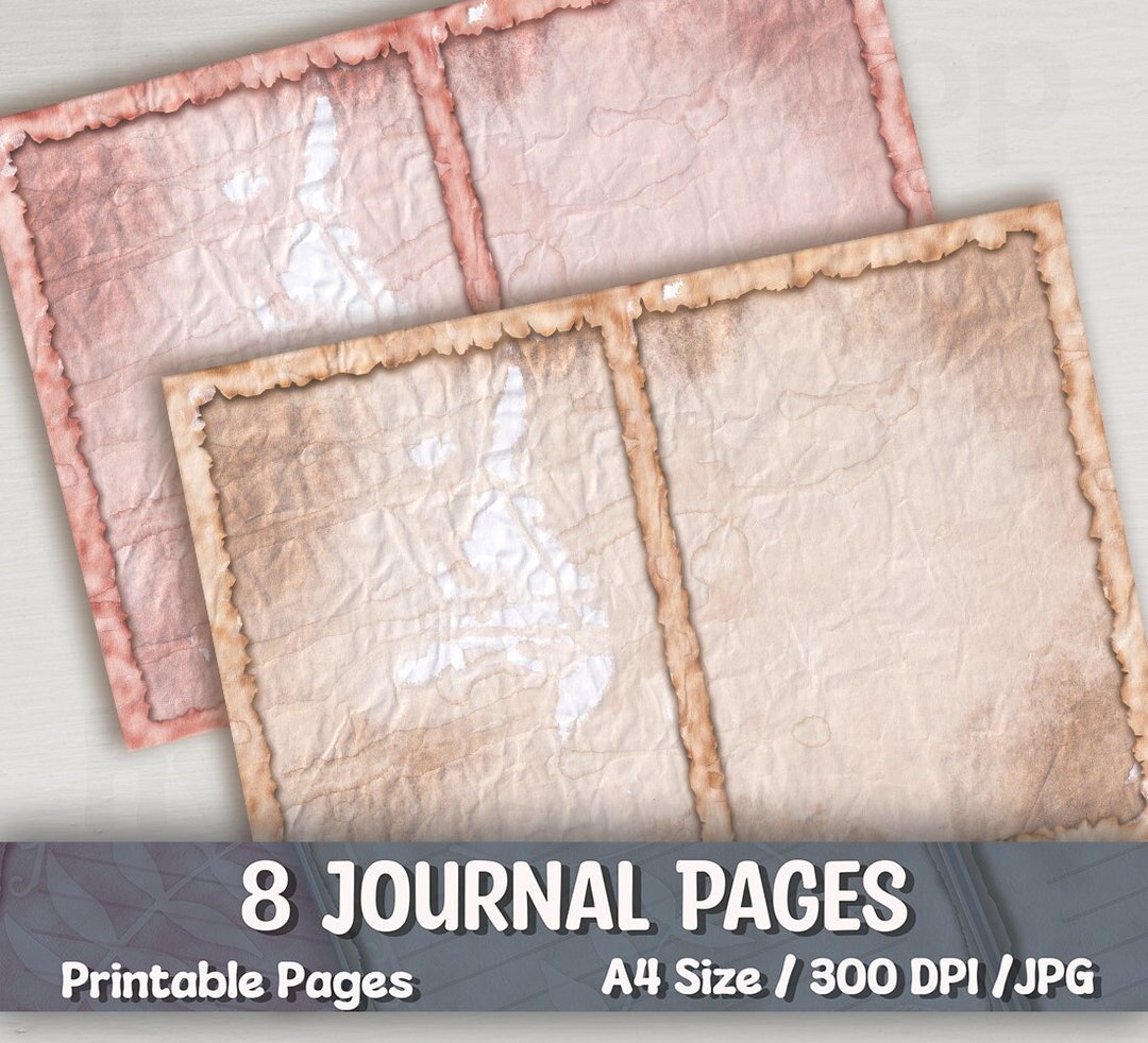 Blank Journal Pages Junk Journal Pages Basic Journal Pages - Etsy