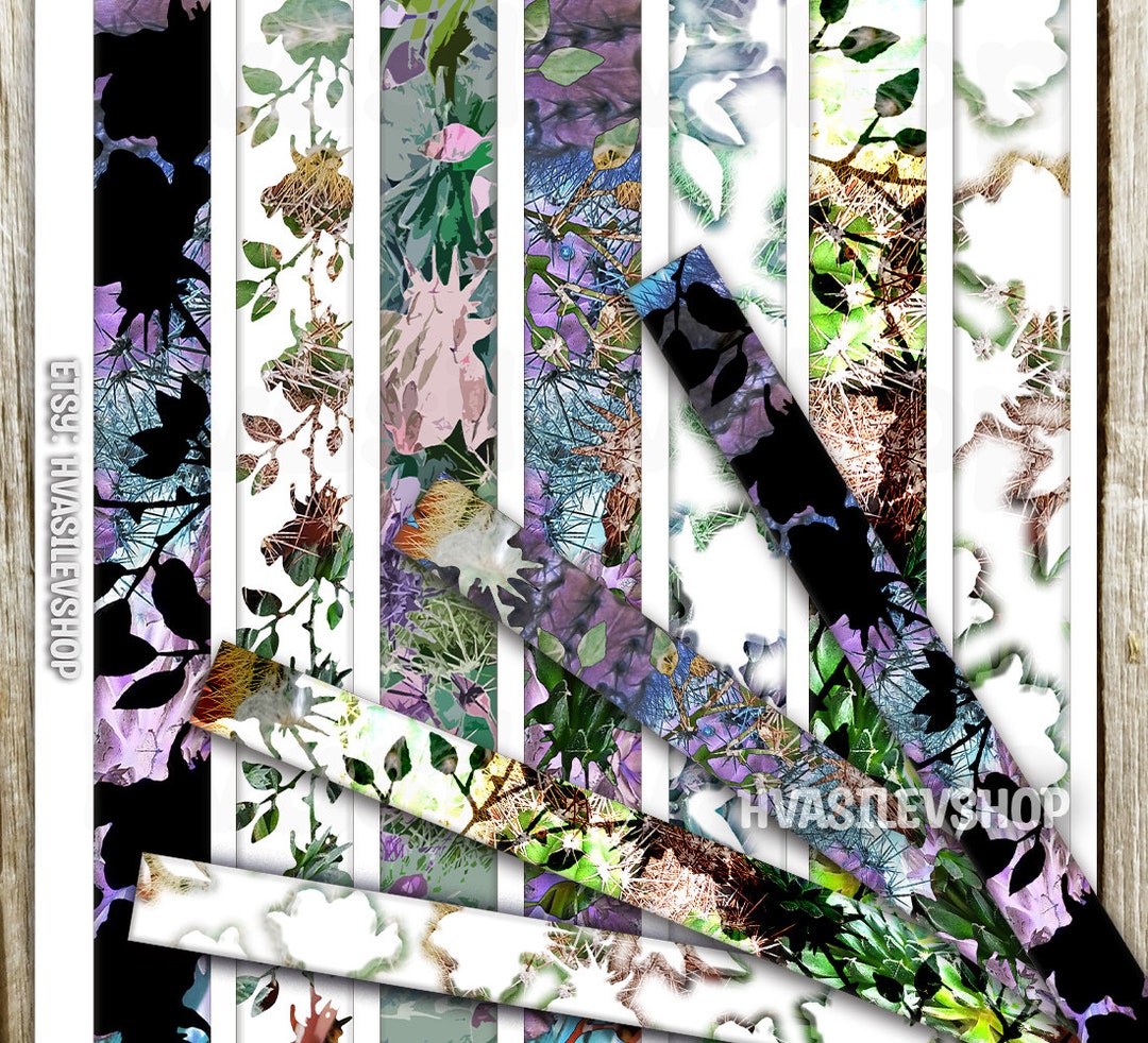 Junk Journal Borders, Washi Tape, Digital Borders, Craft Borders, Paper ...