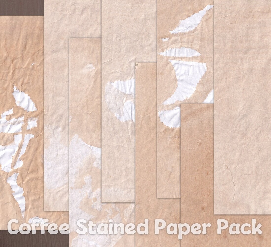 Coffee Stained Pages, Coffee Stained Paper, Coffee Dyed Paper, Digital ...