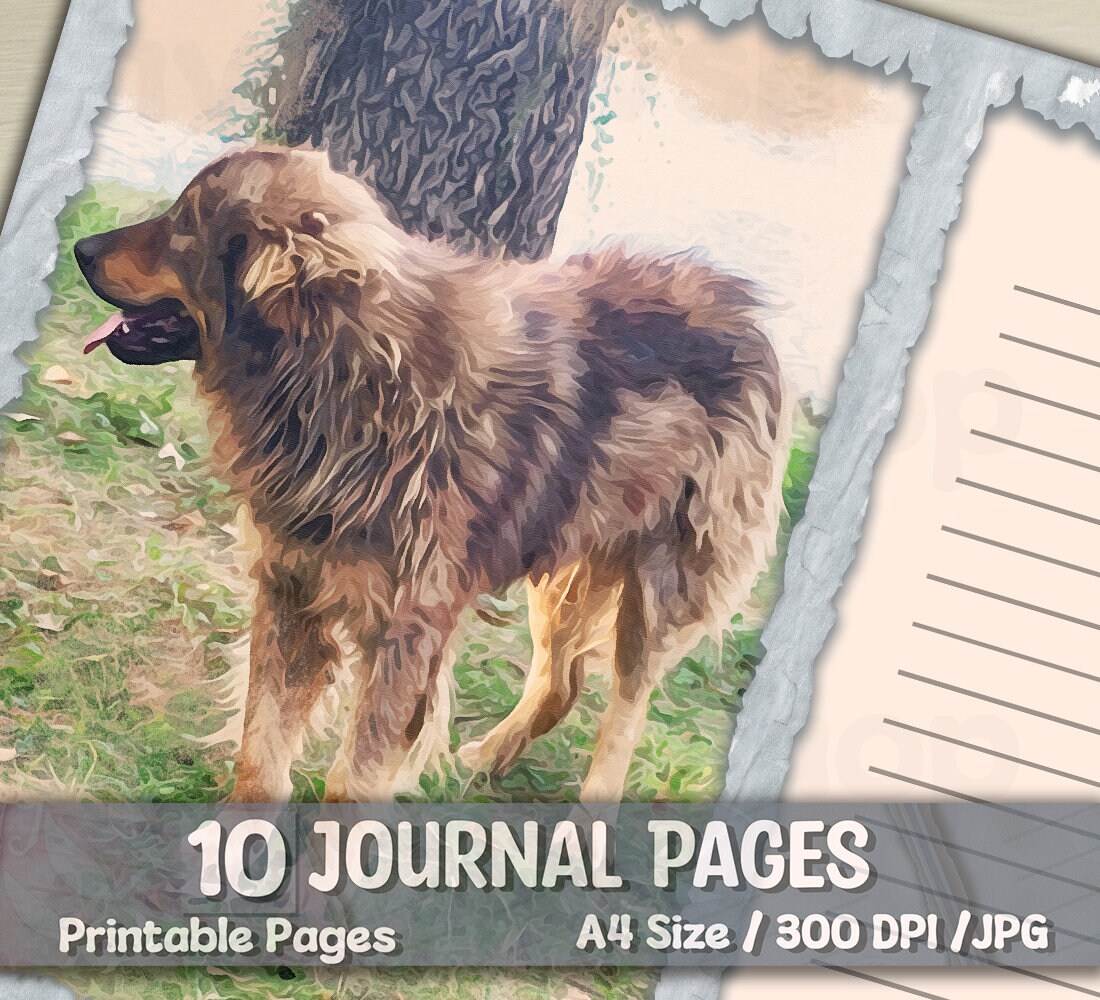 Dogs Junk Journal Pages Dog Digital Paper Junk Journal - Etsy