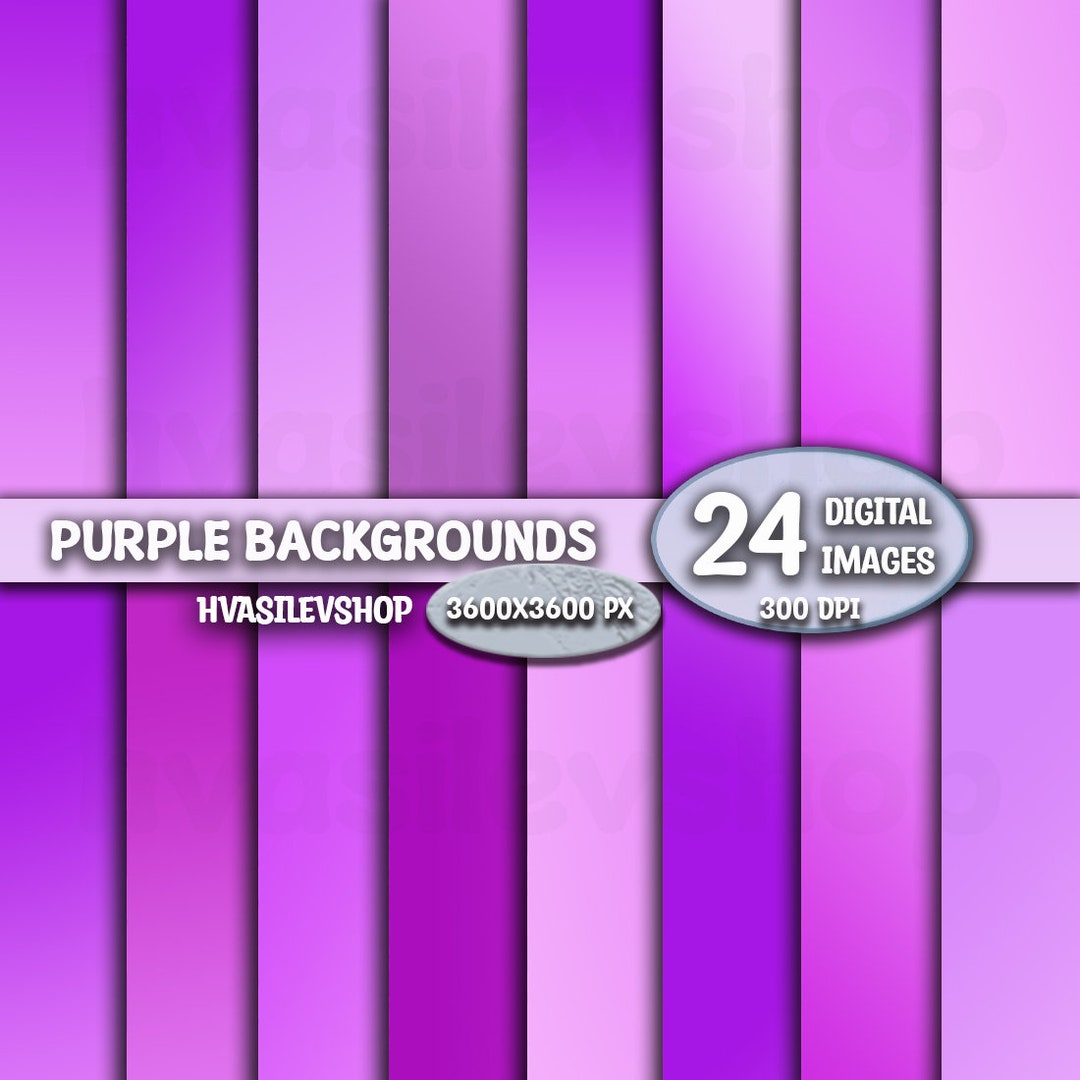 Purple Gradient Digital Paper, Purple Shades Backdrop, Printable Paper ...