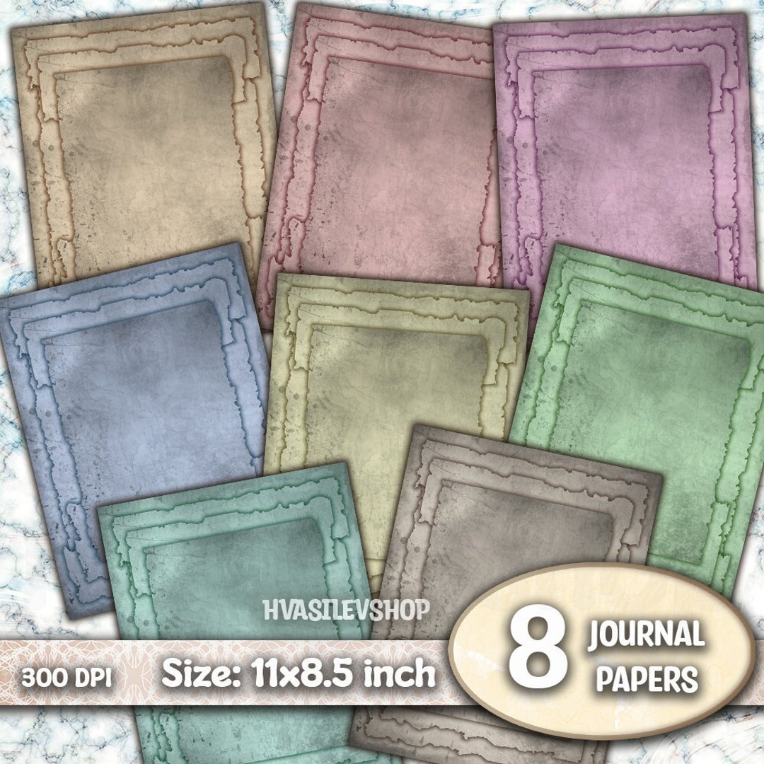 Torn Paper, Vertical, Aged Paper, Scrapbook Paper, Digital Paper Pack ...