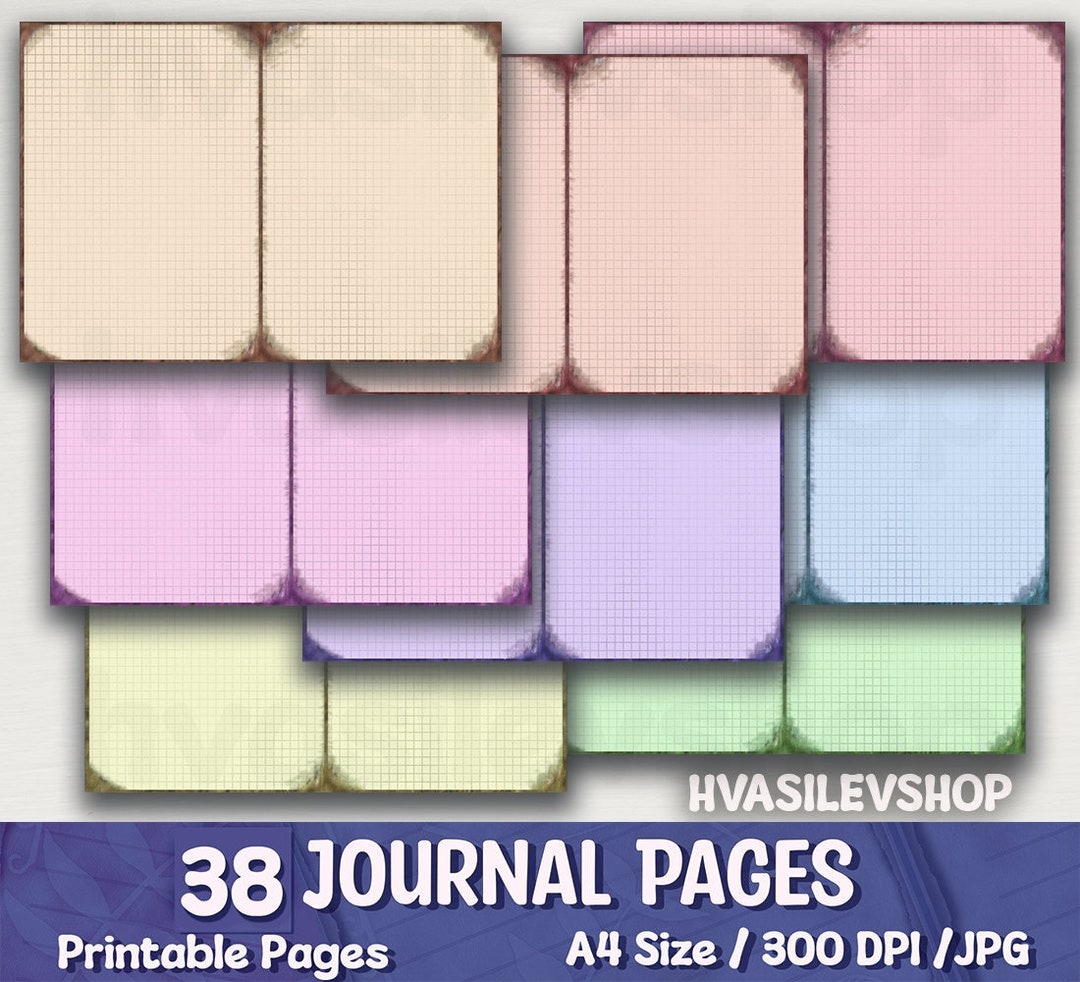 Lined, Graph and Blank Junk Journal Pages, Writing Paper Set, Lined ...