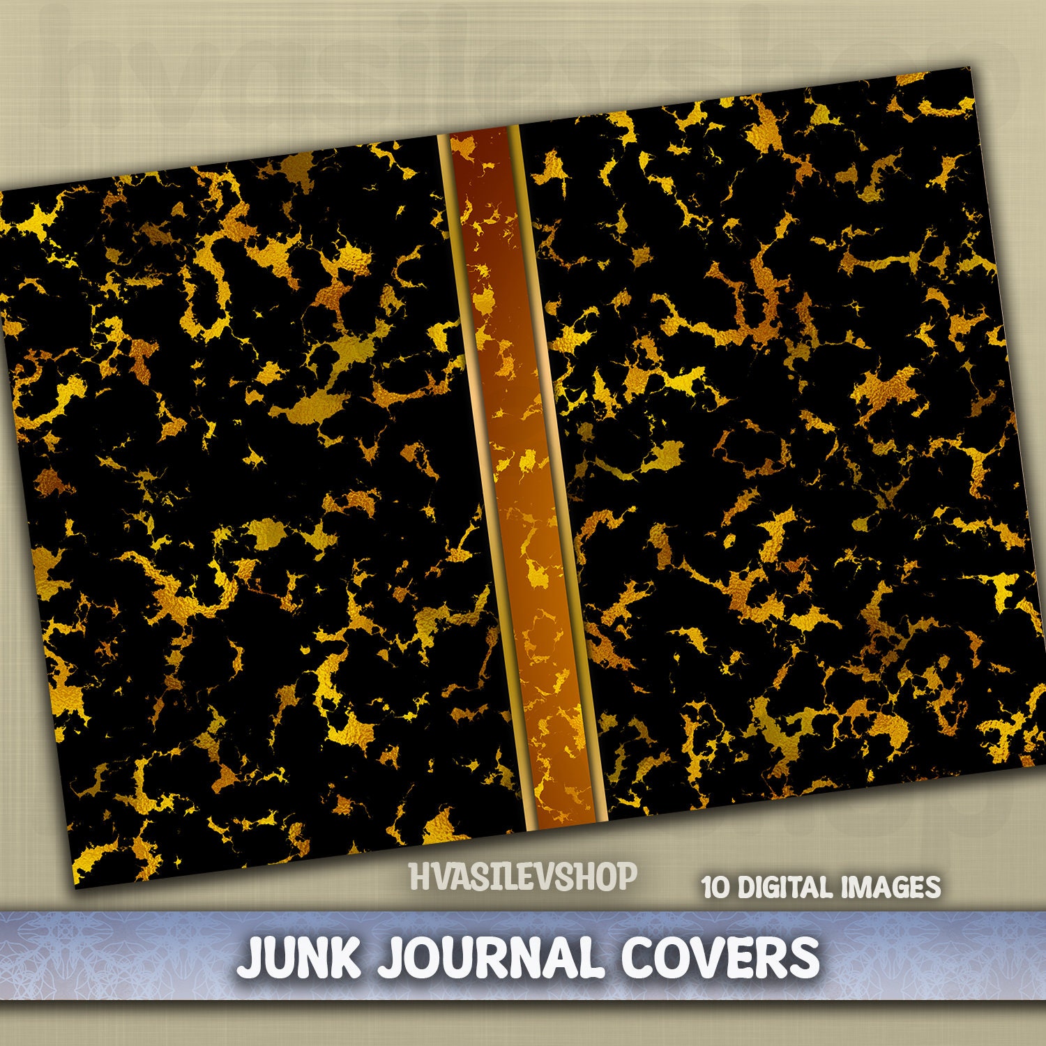 Gold Texture Junk Journal Covers, Junk Journal, Printable Journal ...