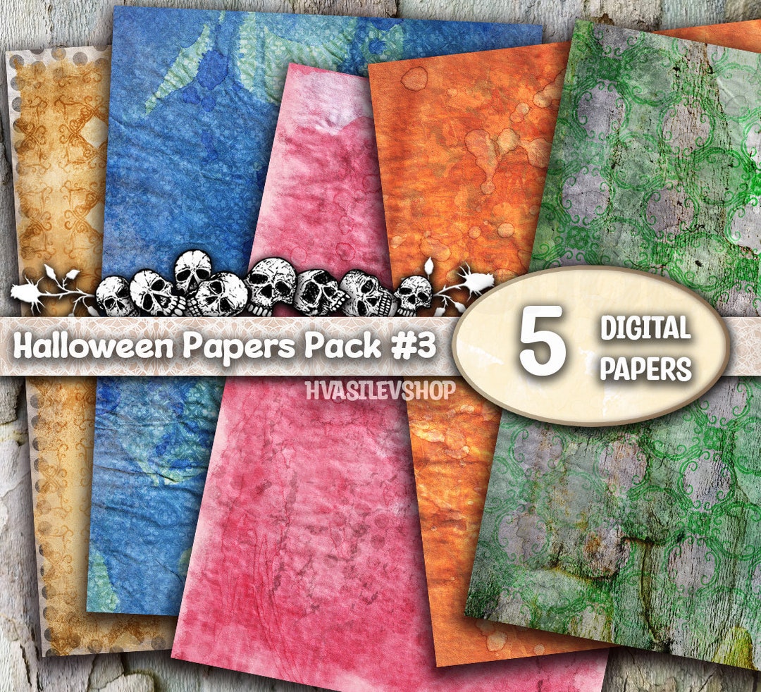 Halloween Paper, Halloween Papers, Halloween Digital Paper, Halloween ...