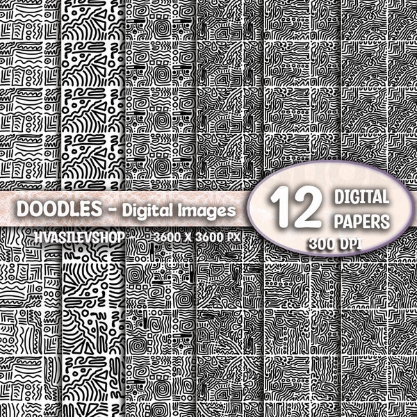 Doodle Pattern - Etsy