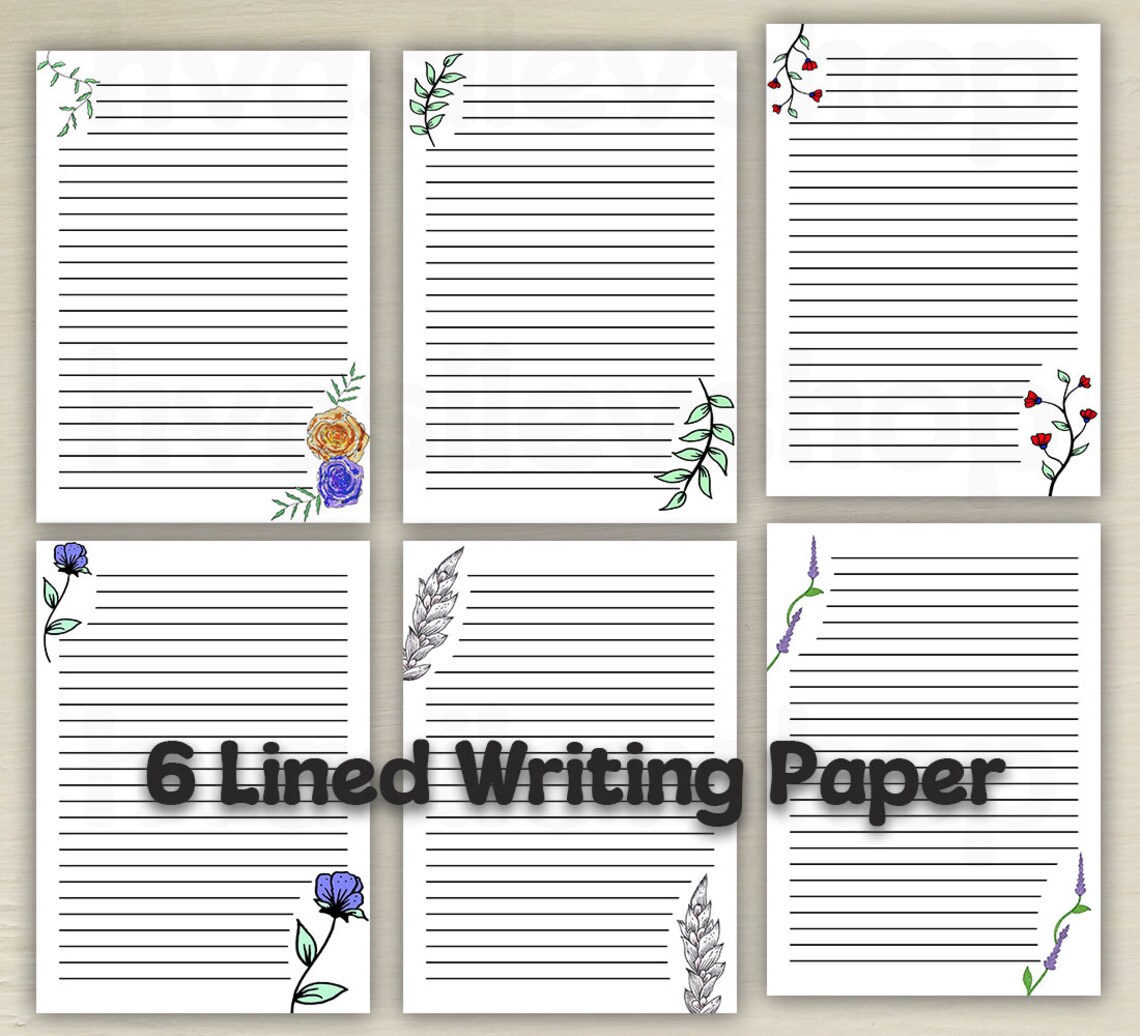 Printable Writing Paper, Flowers, Botanical, Letter Writing, Writing ...