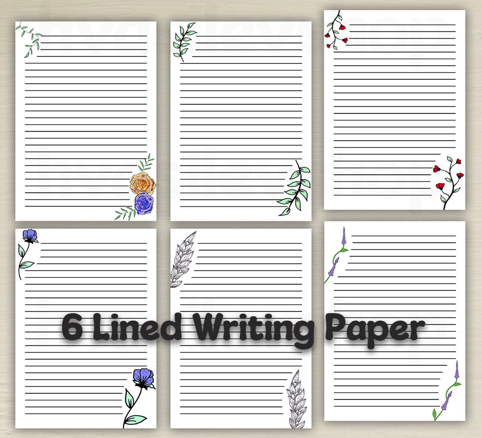 Printable Writing Paper, Flowers, Botanical, Letter Writing, Writing ...