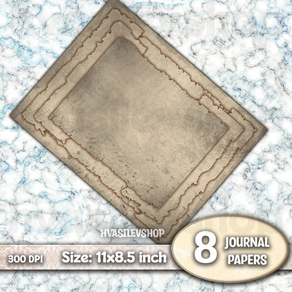 Torn Paper, Vertical, Aged Paper, Scrapbook Paper, Digital Paper Pack ...