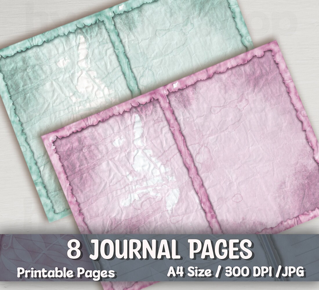 Blank Journal Pages Junk Journal Pages Basic Journal Pages - Etsy