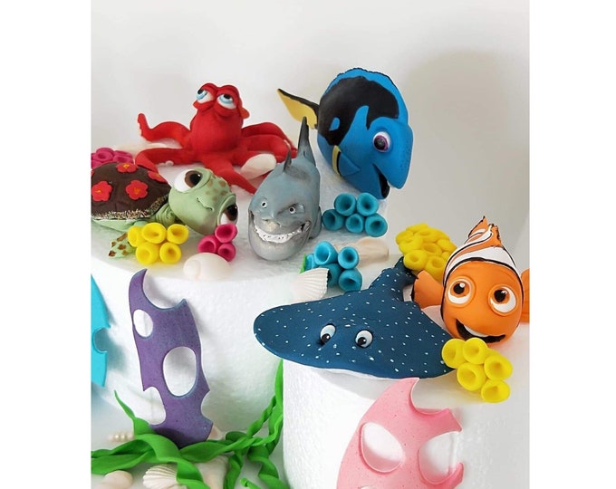 WORLDWIDE Delivery Ocean Theme Nemo Dory Hank Bruce Coral Seaweed ...