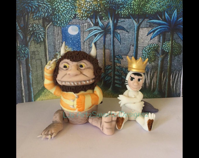 Where the Wild Things Are Cake Topper Fondant Gumpaste Cake Decoration ...