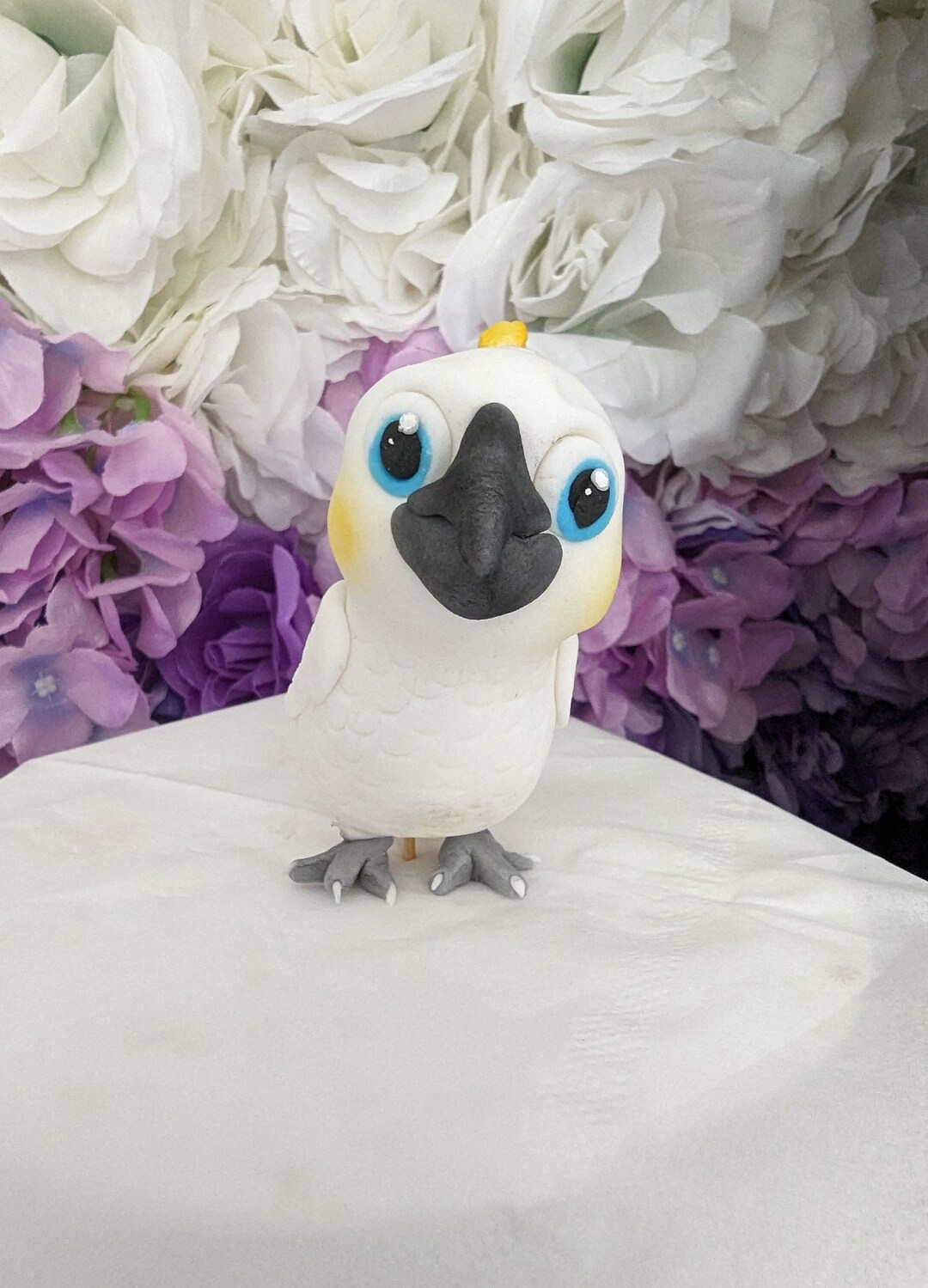 3D Fondant Cake Topper Decoration Cartoon Cockatoo Animal Bird Fondant ...