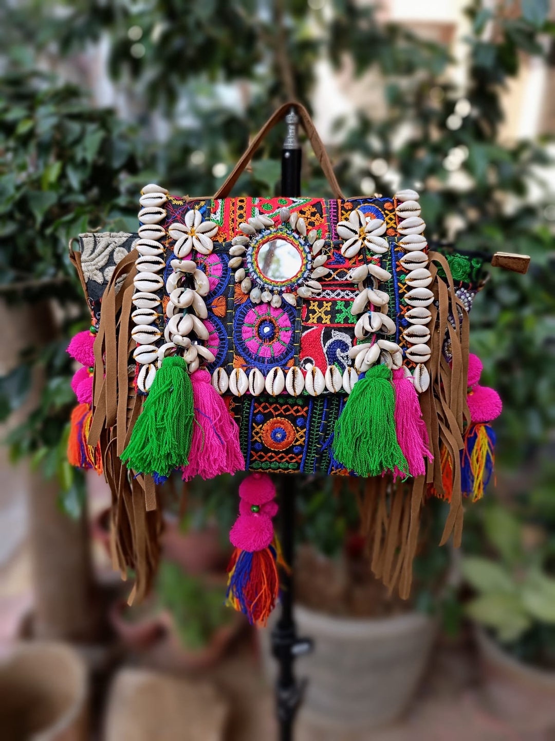 Banjara Bag Sling Bag Tassel Hand Made Patch Work Mirror Work - Etsy