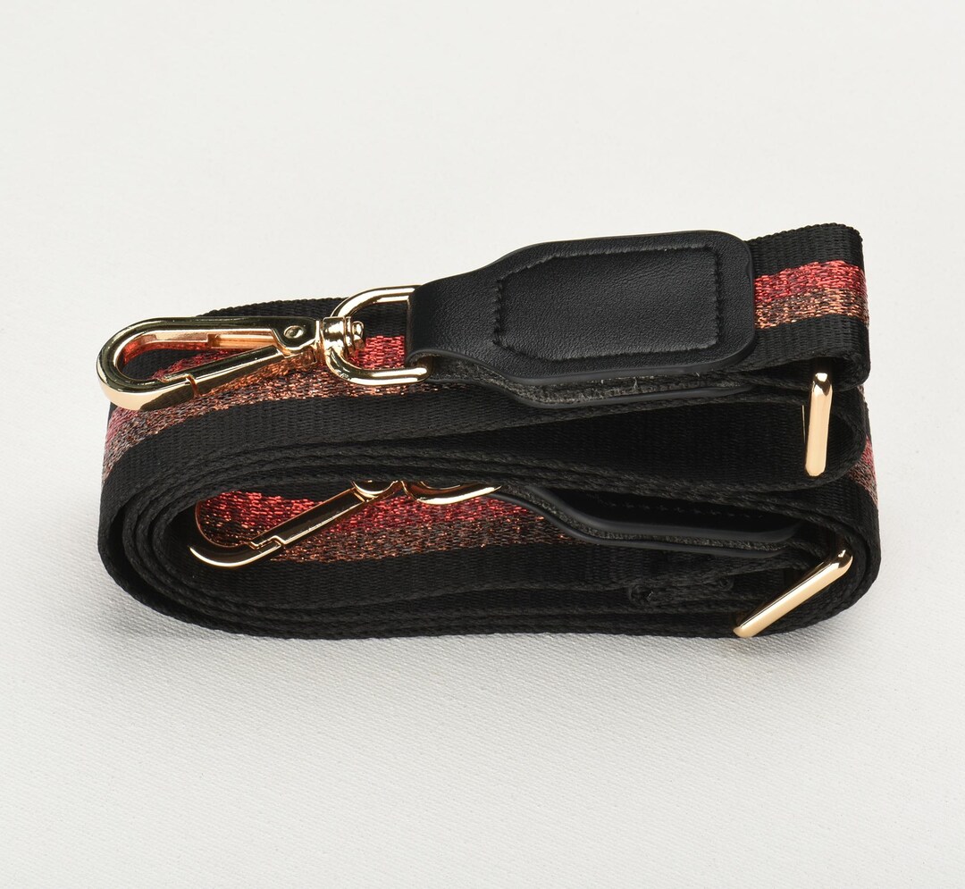 Black and Red Adjustable Crossbody Bag Strap - Etsy