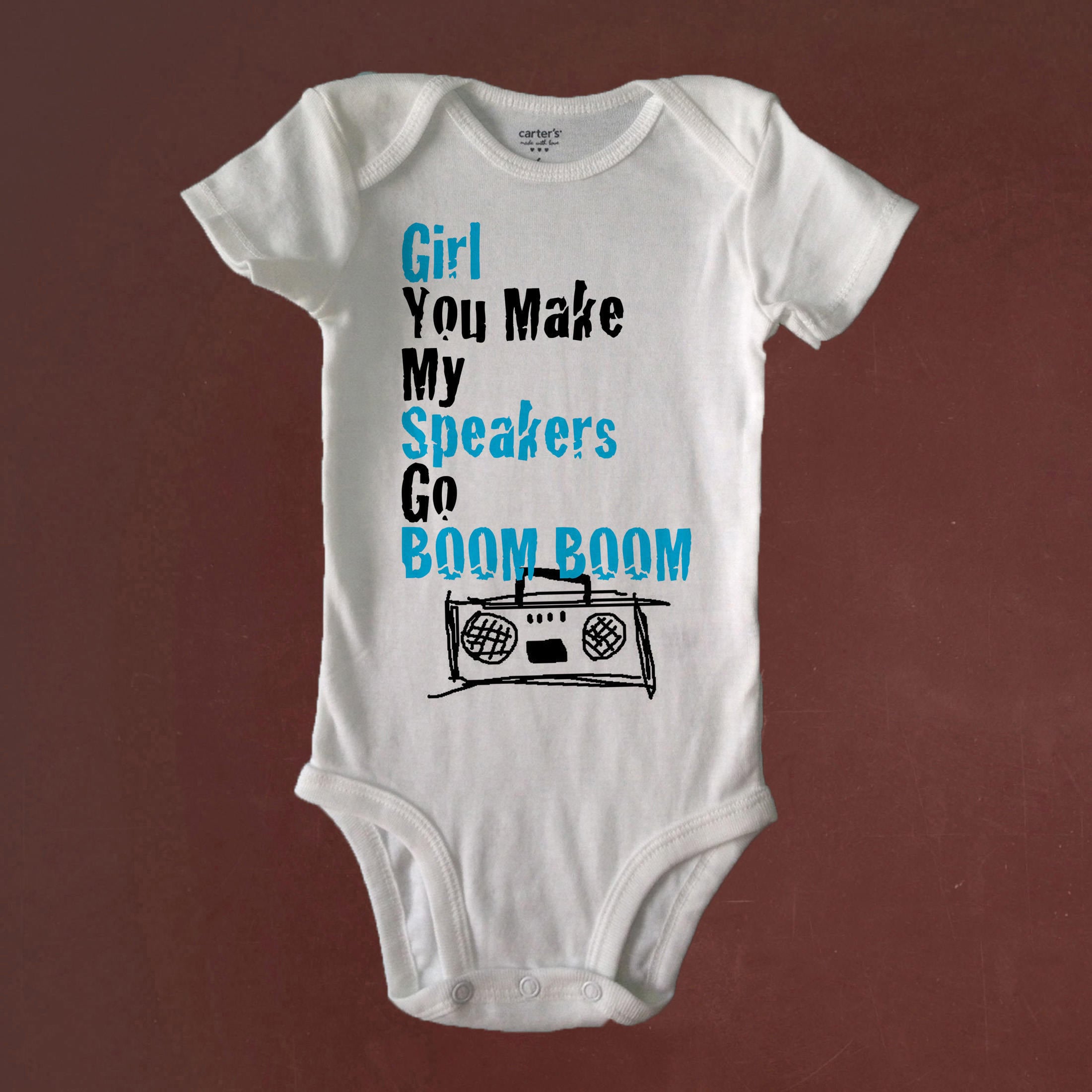 GIRL You Make My Speakers Go BOOM BOOM, Cute, Bodysuit or Toddler Tee ...