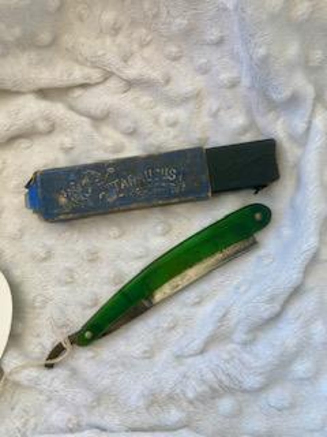 Cattaragus Cutlery Green Lizard Straight Razor - Etsy