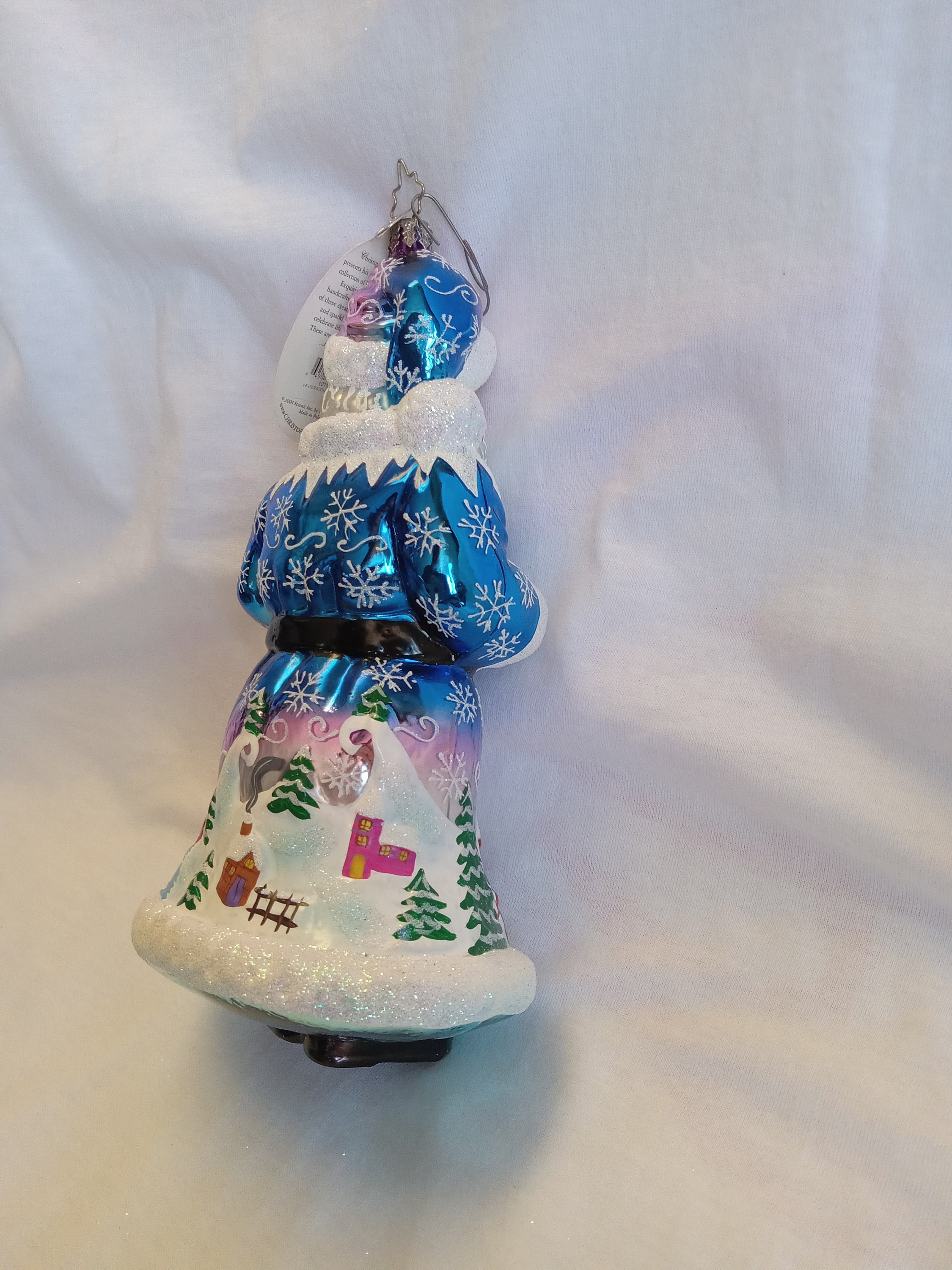 Christopher Radko snow Nick Glass Ornament - Etsy