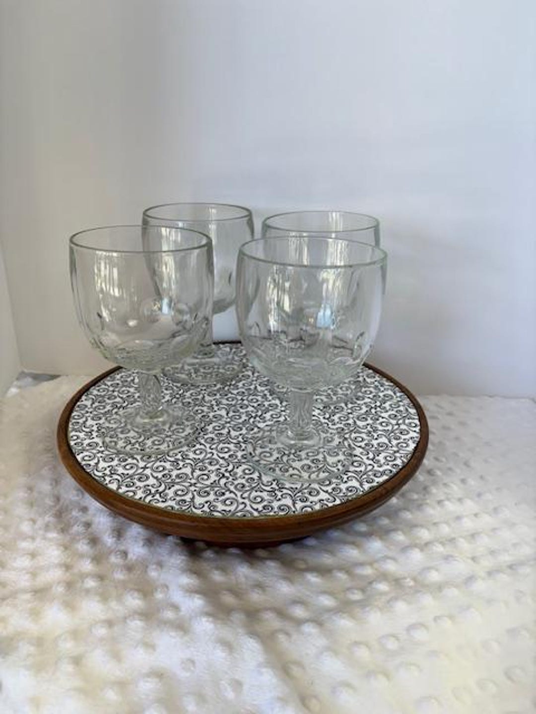 Glass Thumbprint Goblets - Etsy