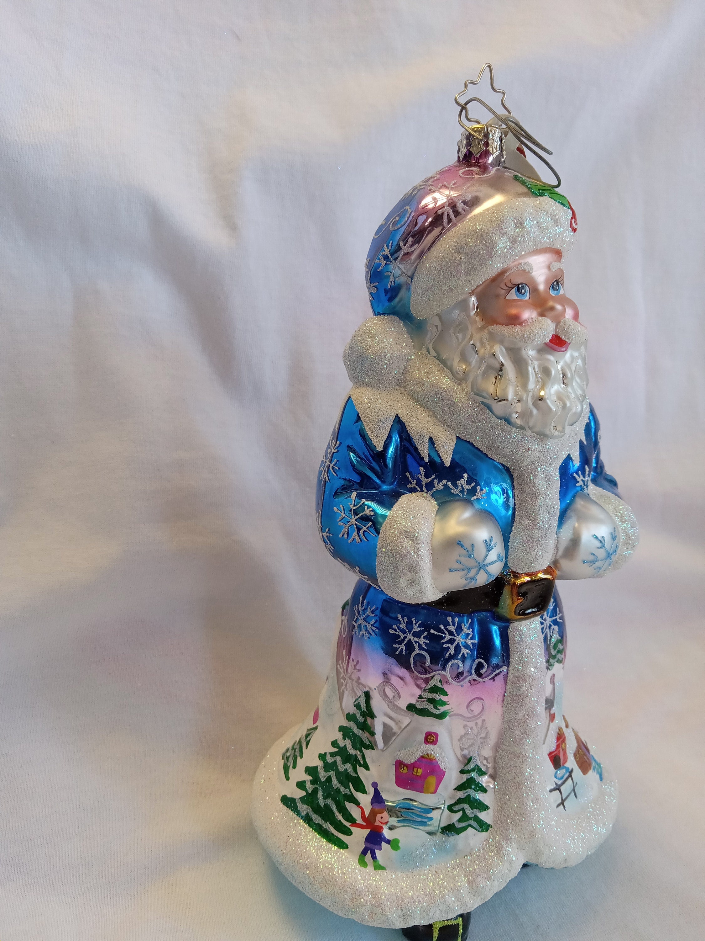 Christopher Radko snow Nick Glass Ornament - Etsy