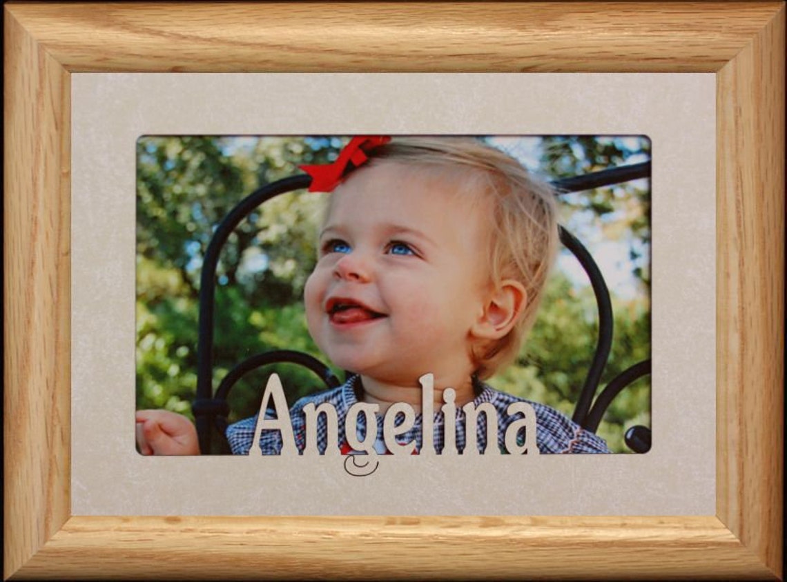 PERSONALIZED Photo NAME FRAME Laser Cut Cream Matboard Holds - Etsy