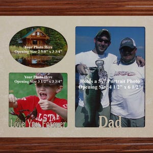 8x10 Personalized Triple Landscape Collage Picture Frame ~ Holds a ...