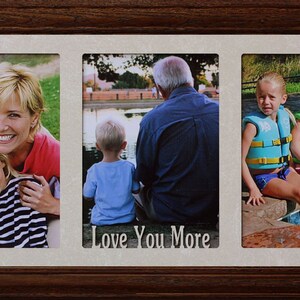 5x7 JUMBO Love You More Triple Photo Frame Holds 3 Portrait - Etsy