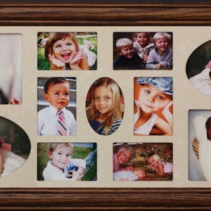 8x20 ~ MULTI-OPENING Cream Mat Collage Frame ~ Holds Four (4) 4x6 ...
