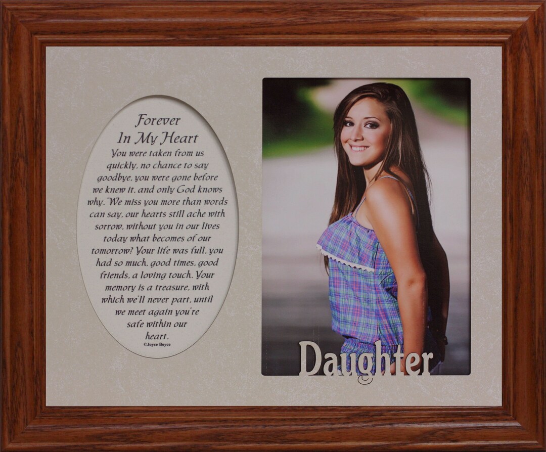 8x10 FOREVER in My HEART ~ Poetry Frame ~ Holds a Portrait 5x7 Photo ...