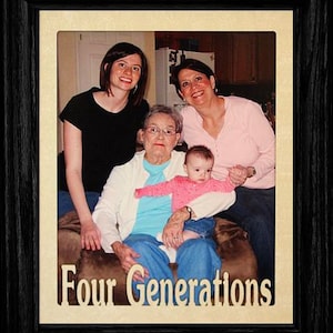8x10 GENERATIONS PORTRAIT Picture Frame Three Generations, Four ...