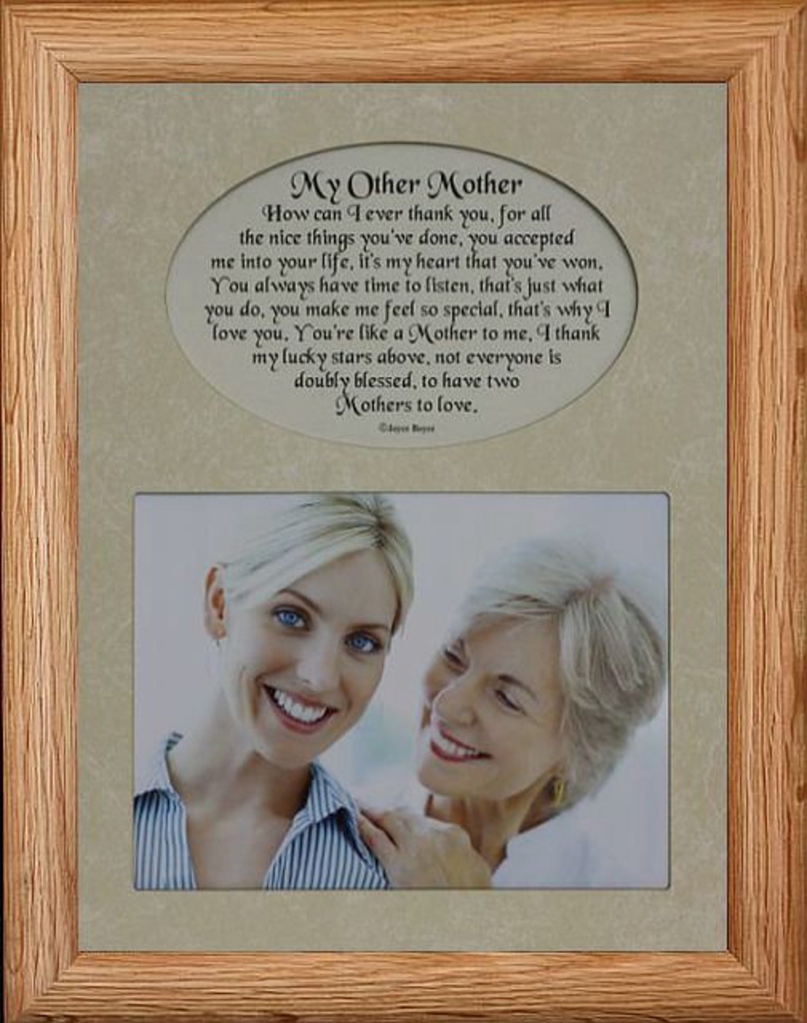 8x10 MY OTHER MOTHER Photo & Poetry Frame W/cream Mat | Etsy