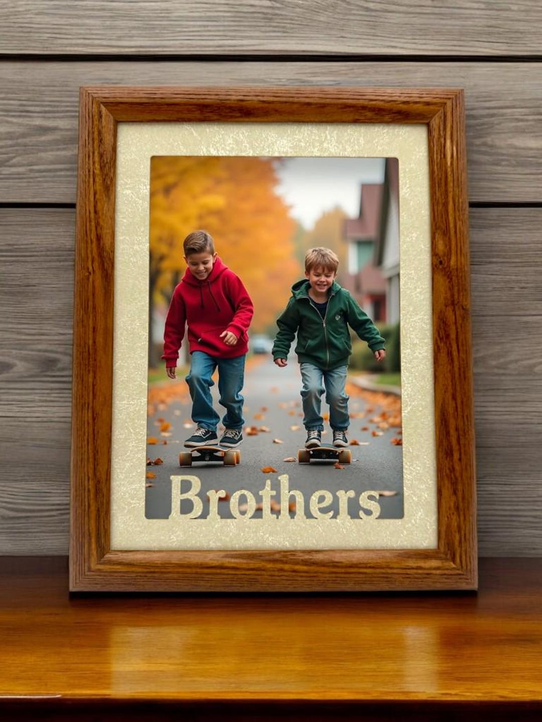 Brothers 5x7 Picture Frame With Mat – Holds 5x7 Photo | Family Keepsake ...