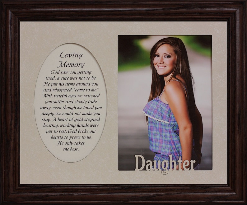 8x10 LOVING MEMORY Photo & Poetry Frame Holds a Portrait - Etsy