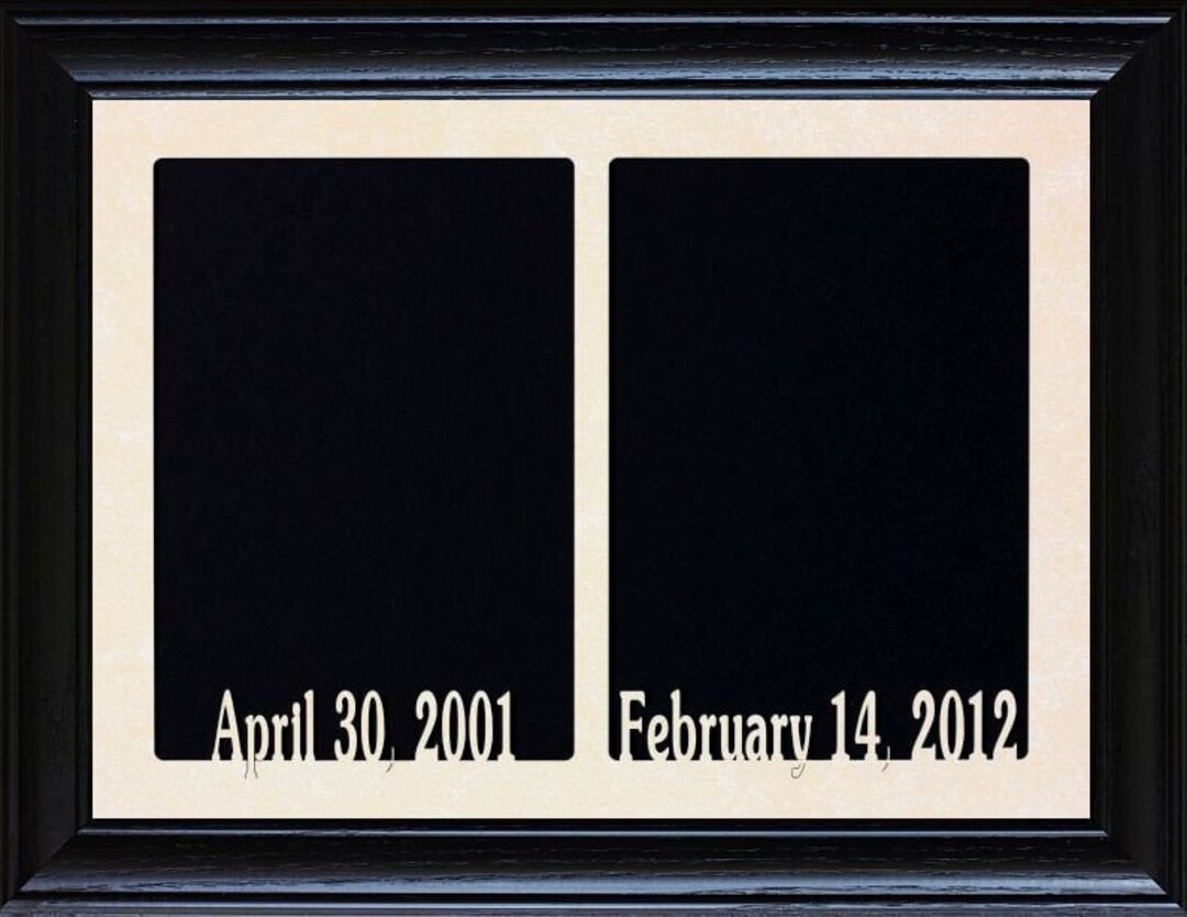 5x7 JUMBO PERSONALIZED Double Photo Frame Holds Two Portrait 5x7 Photos ...