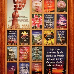 12x16 Personalized Age Progression Frame With Name - Birth to Eighteen ...