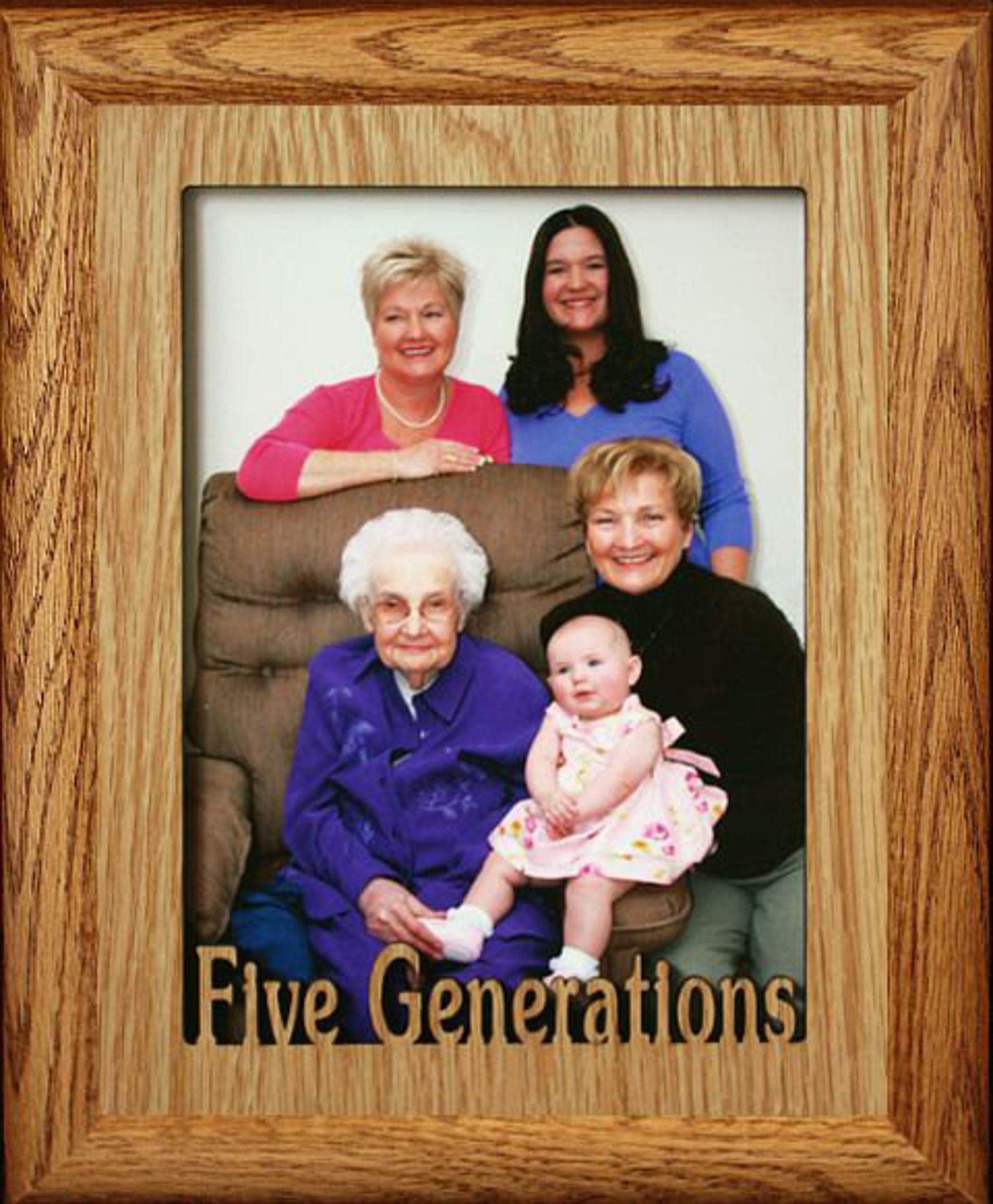 5x7 JUMBO GENERATIONS Portrait OAK Mat Picture Frame Three | Etsy