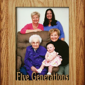 5x7 JUMBO GENERATIONS Portrait OAK Mat Picture Frame ~ Three ...