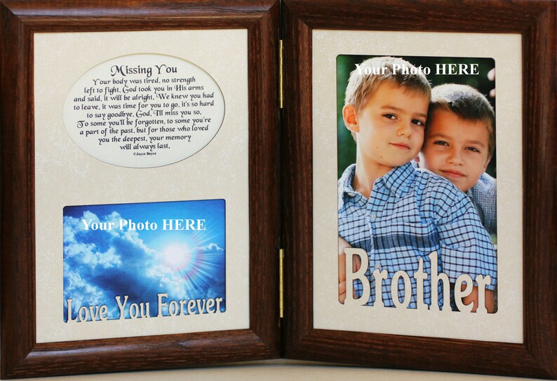 5x7 MISSING YOU Hinged Portrait Memorial/bereavement/funeral/sympathy ...
