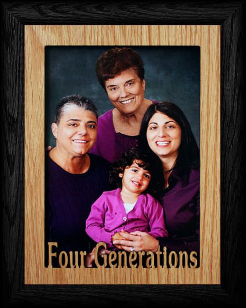 5x7 JUMBO GENERATIONS Portrait OAK Mat Picture Frame Three | Etsy