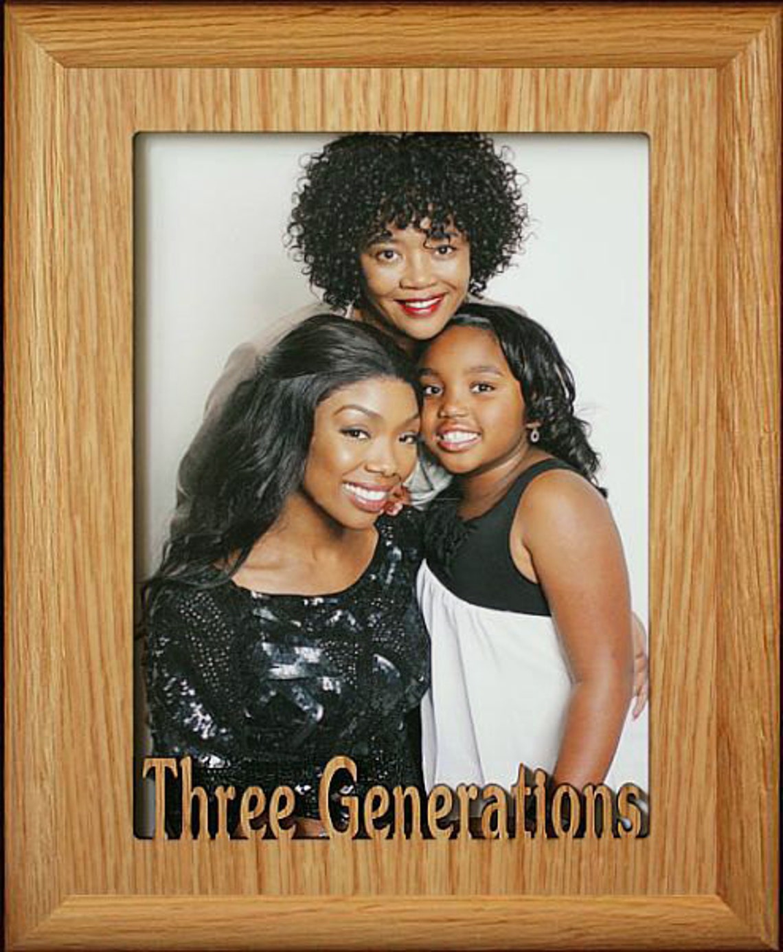 5x7 JUMBO GENERATIONS Portrait OAK Mat Picture Frame Three | Etsy