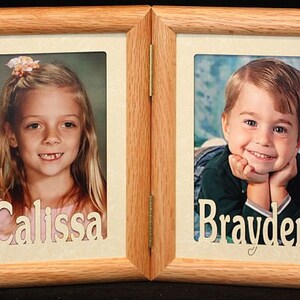 PERSONALIZED Double Hinged Portrait or Landscape Frame With - Etsy